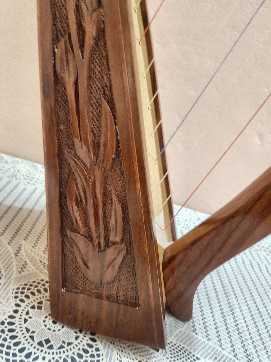 12 String Harp Baby Harp With Carry Bag, Key and Extra String Set