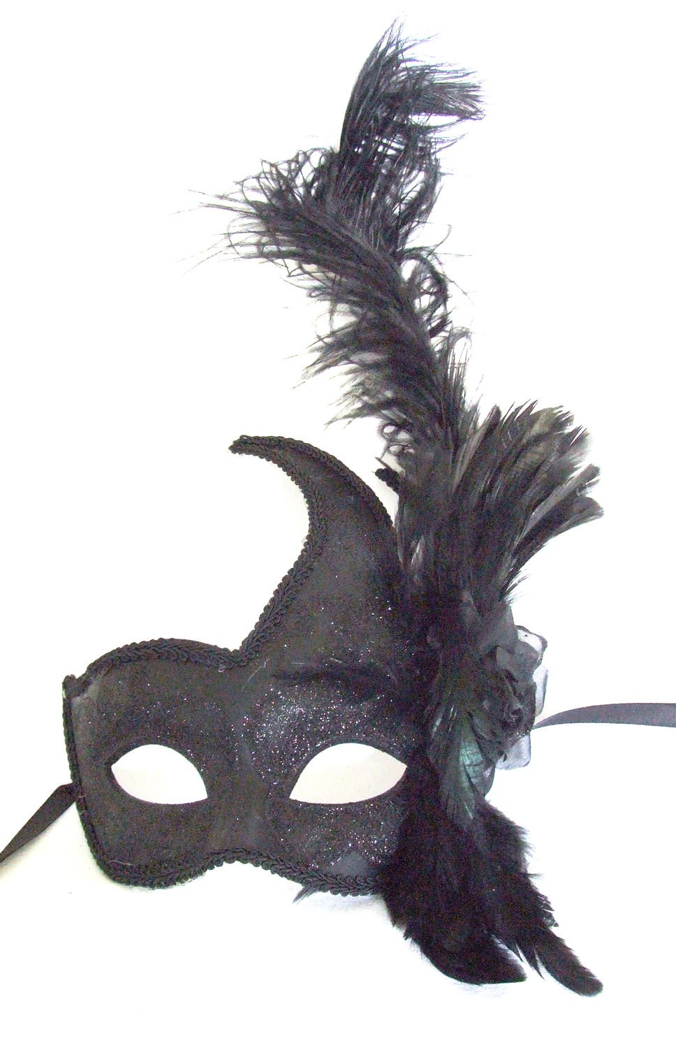 Goth Mask Flame Black Swan Halloween Masquerade Costume Party Prom ...