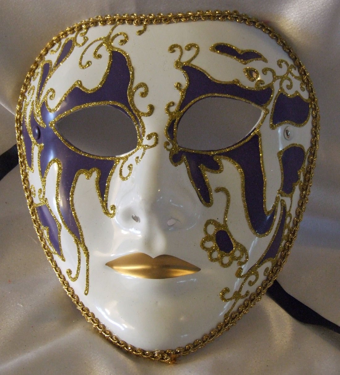 Full Face Mask Montego Purple Costume Prom Mardi GraHalloween Masquerade