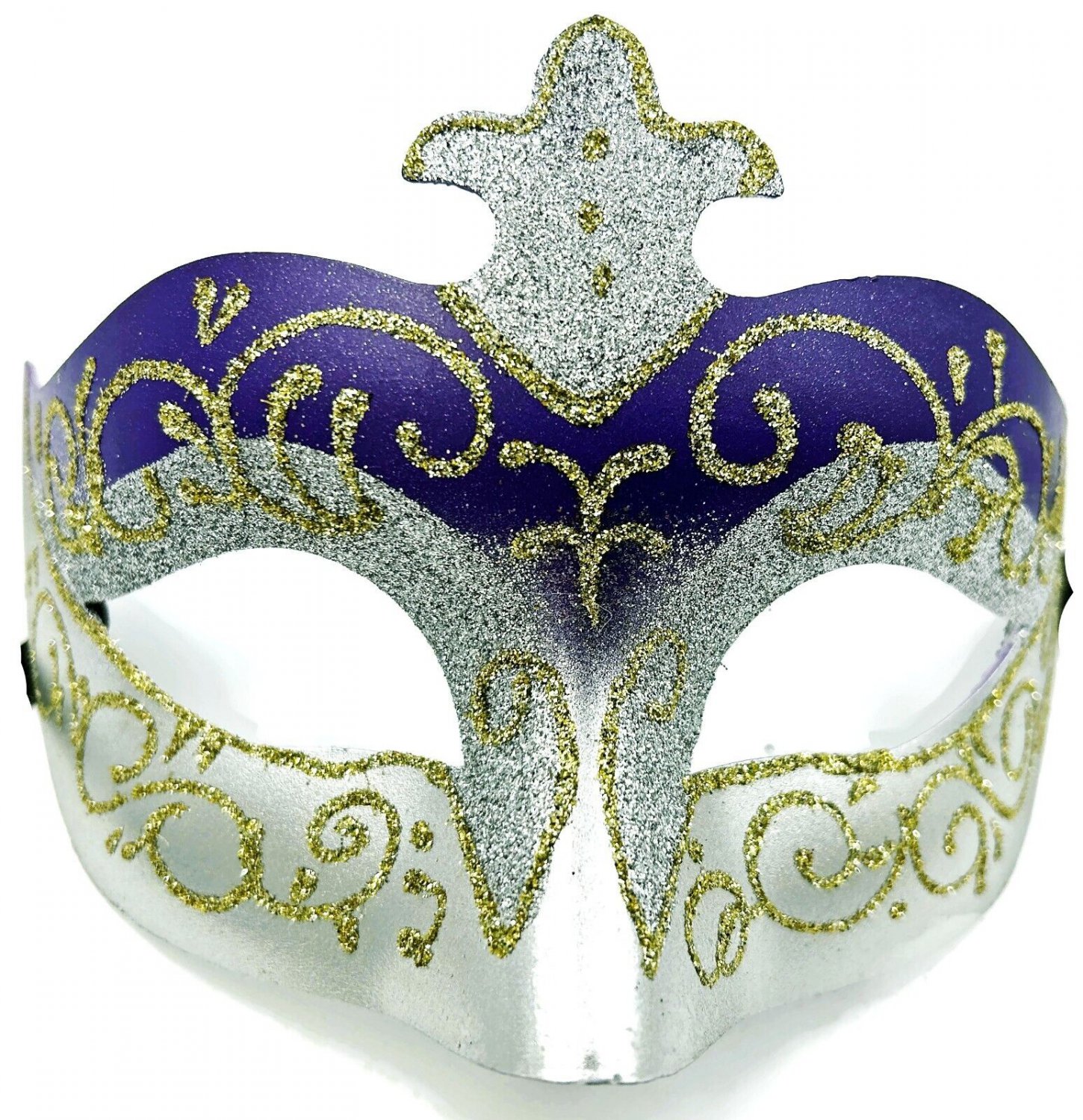 Samba Mask Purple Silver Venetian Mask Halloween Mardi Gras Masquerade ...