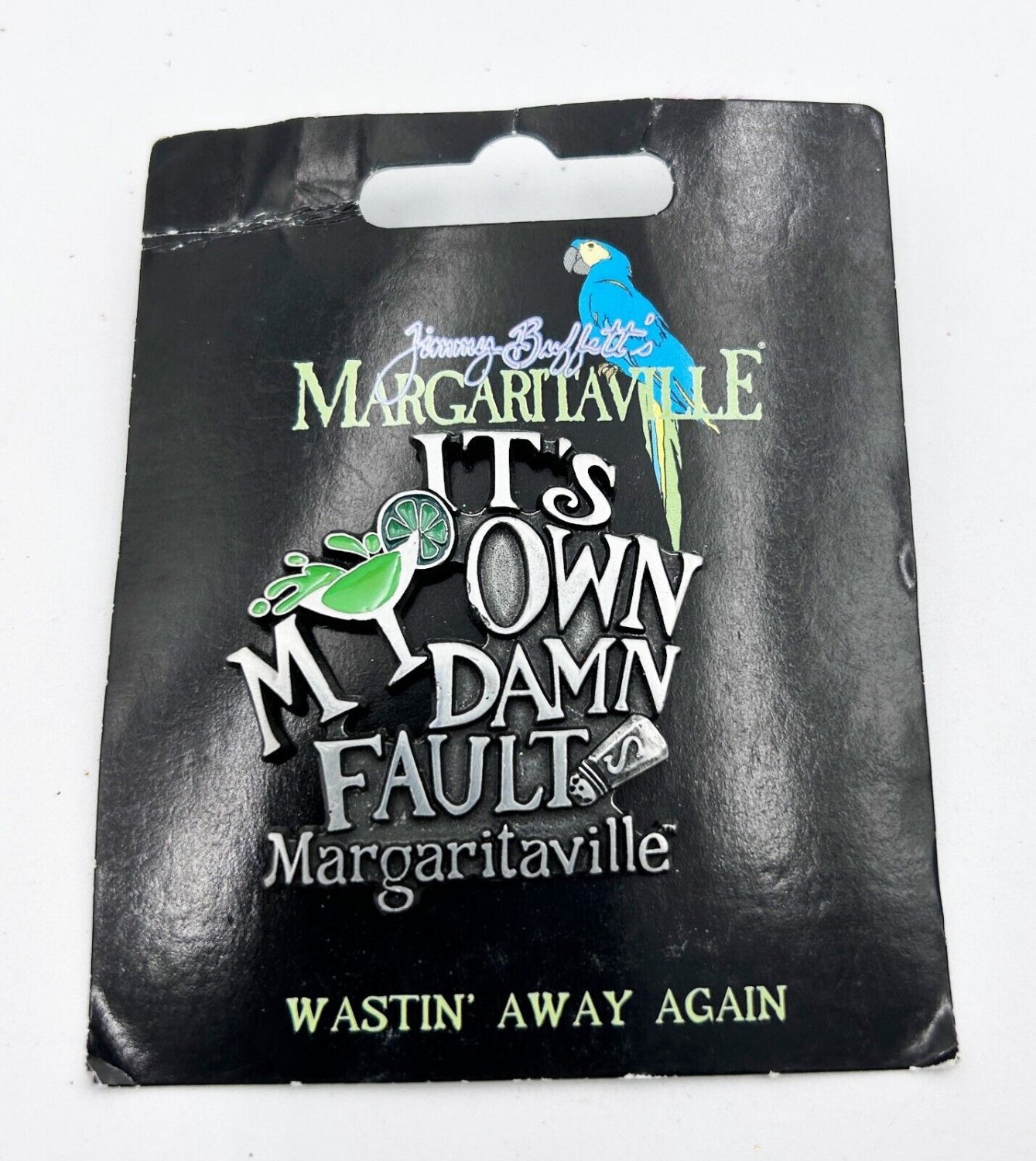 Lapel Pin Jimmy Buffett Margaritaville "It's My Own Damn Fault" Parrot ...