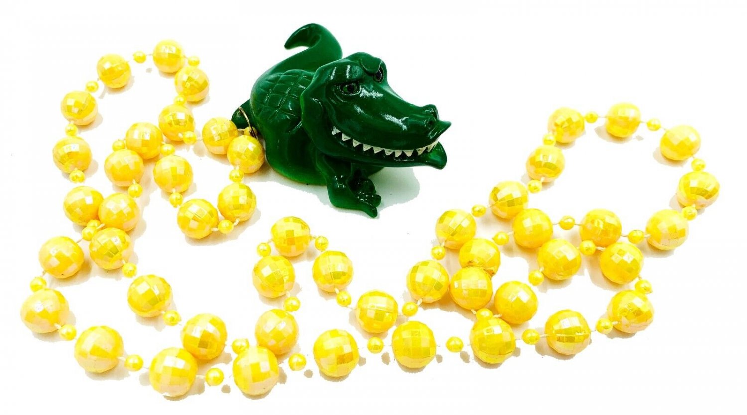 Alligator Bobble Gator Bead Necklace New Orleans Mardi Gras Beads ...