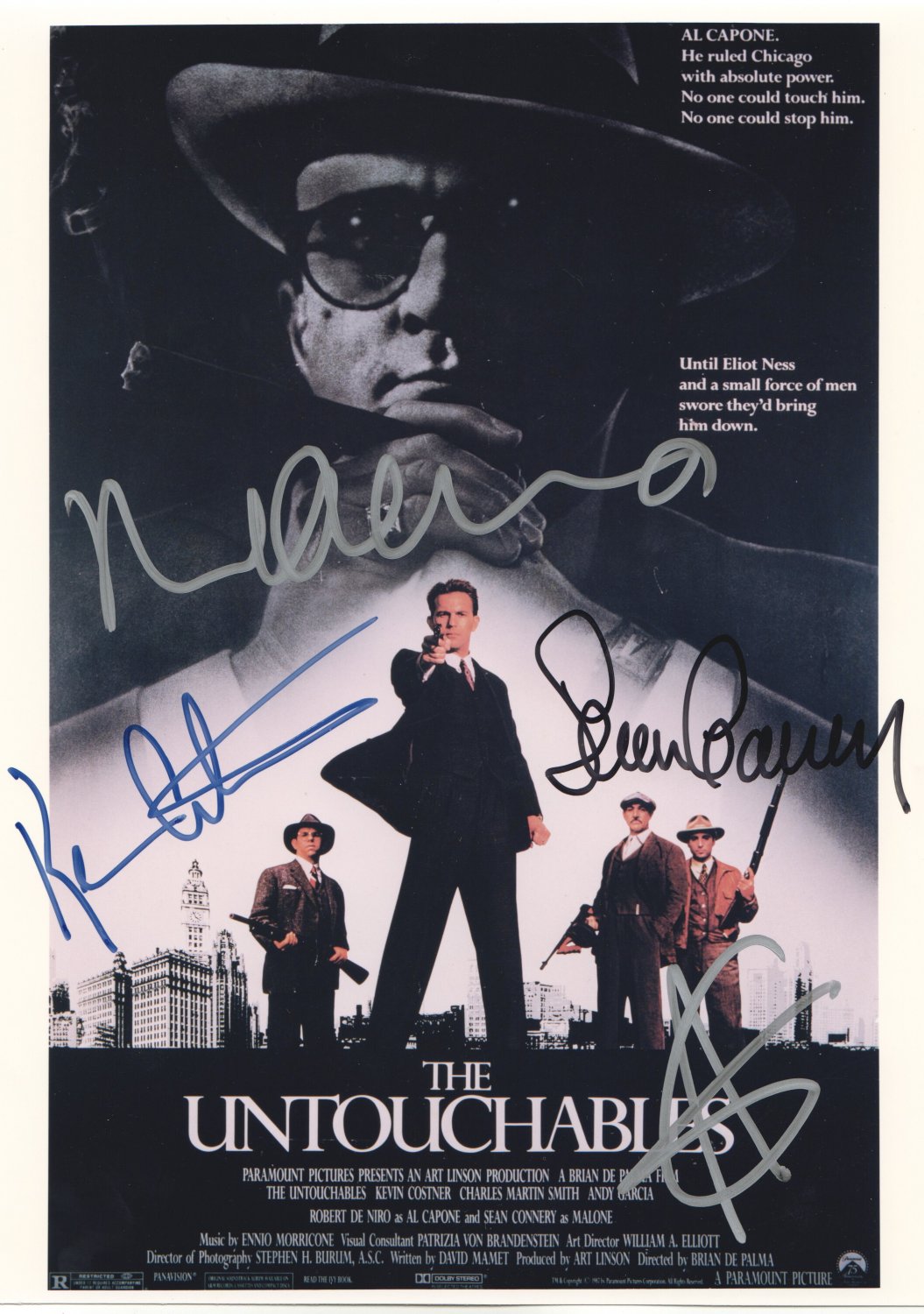 THE UNTOUCHABLES MOVIE - AMAZING -=4=- ACTORS HAND SIGNED AUTOGRAPHED ...