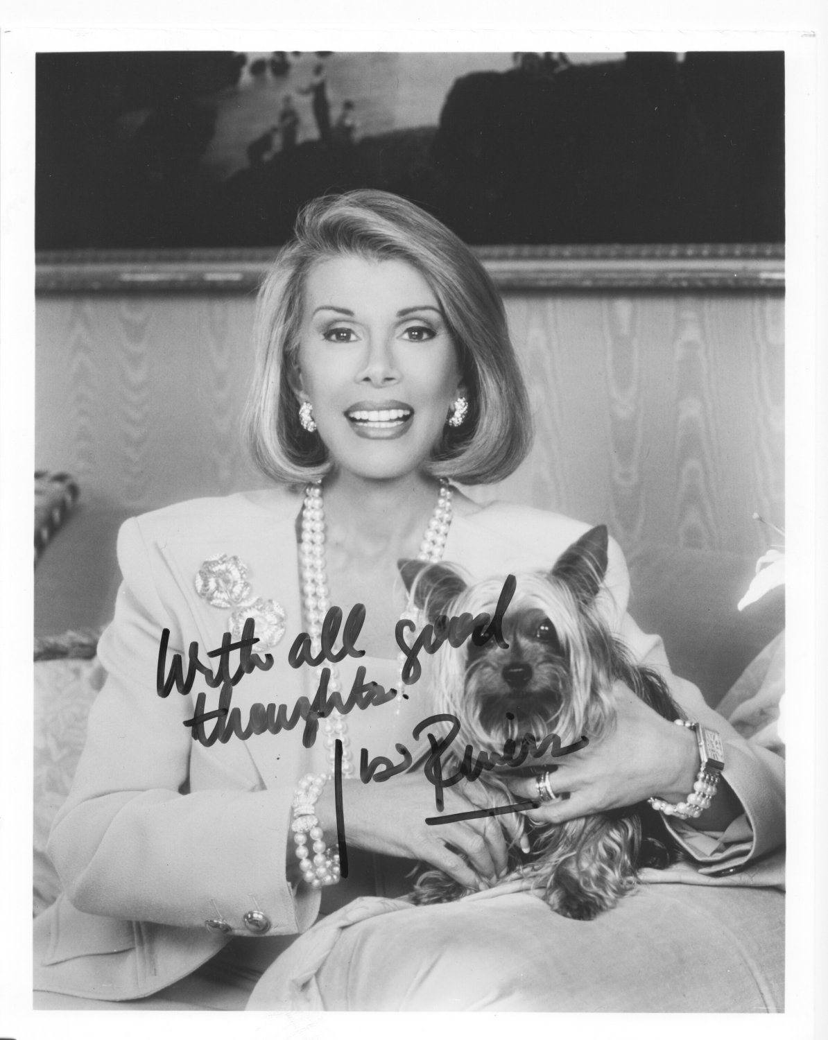 JOAN RIVERS - GREAT FEMALE COMEDIAN - HAND SIGNED AUTOGRAPHED PHOTO ...