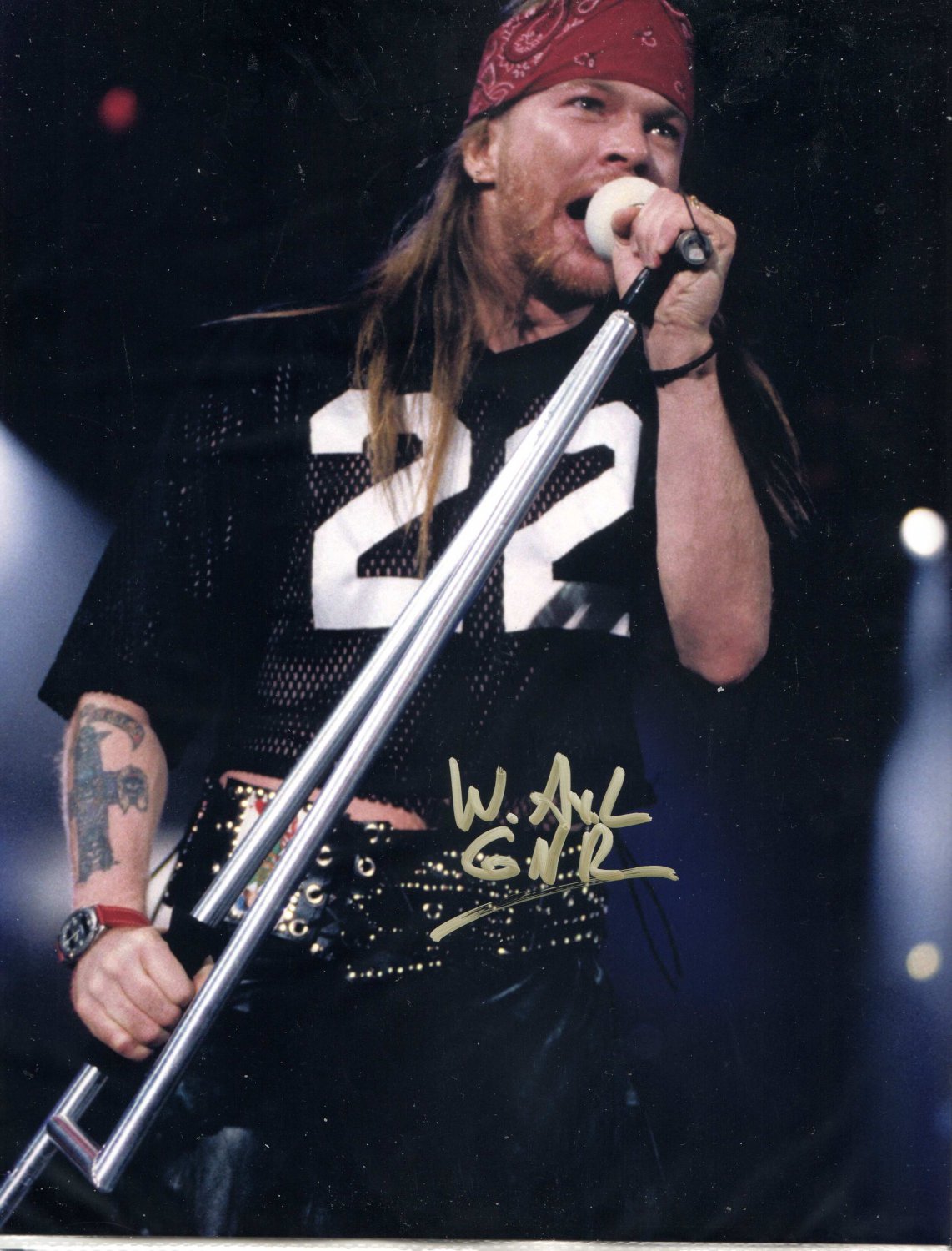 AXL ROSE - LEAD GUNS N' ROSES - YOUNG HAND SIGNED AUTOGRAPHED PHOTO ...