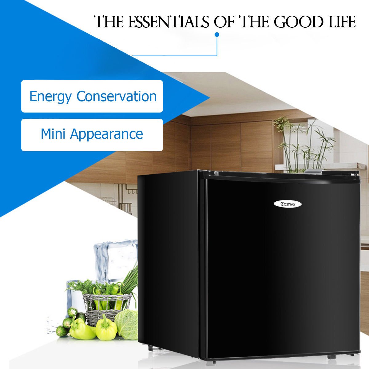 Single Door Refrigerator Small Freezer Cooler Fridge Compact 1.7 cu ft ...