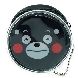 Japan Kumamon Bear Smiling Face and Eyes Emoji Round Keychain Coin ...