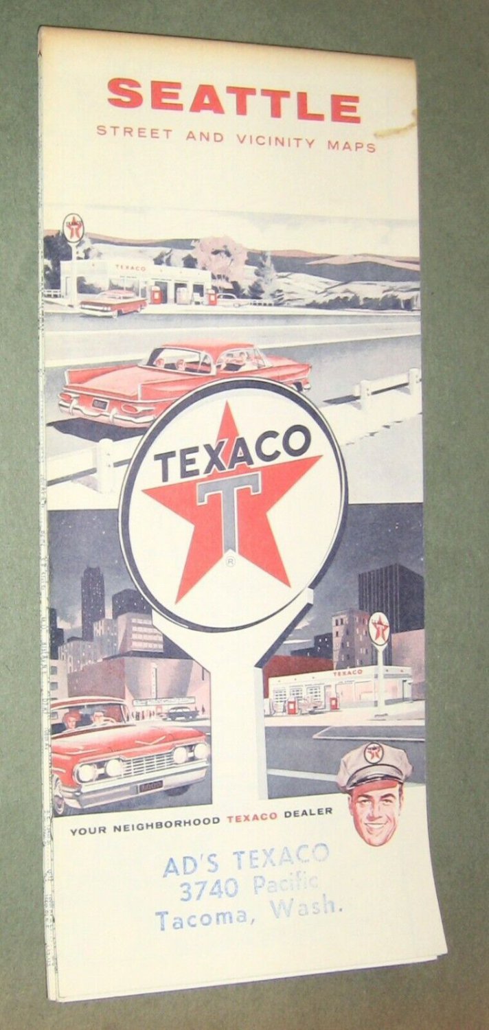 1960's Texaco Road Maps,Seattle,St. Louis,Tacoma,Buffalo,Niagara Falls ...