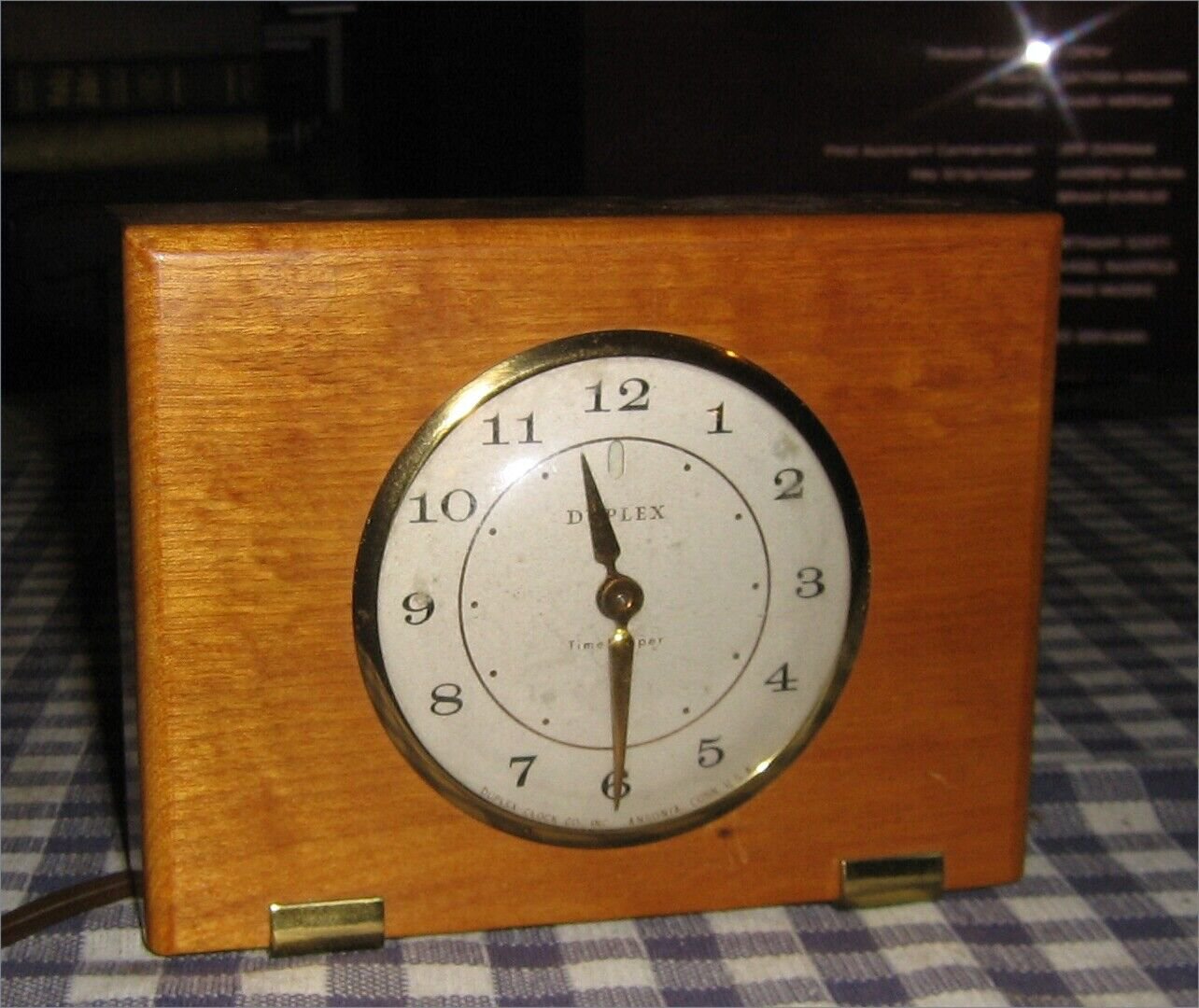 Vintage Duplex Clock Co. Time-Keeper Wood Case,Unique Electric ...