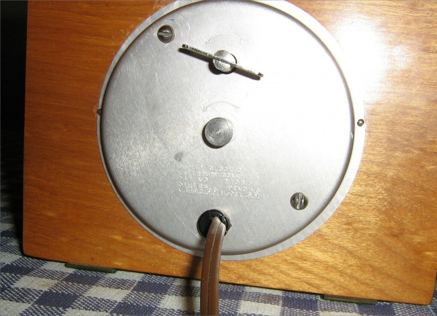 Vintage Duplex Clock Co. Time-Keeper Wood Case,Unique Electric ...