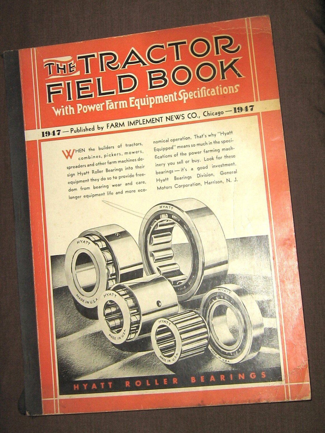 1947 Tractor Field Book,Allis-Chalmers,Ford,John Deere,,Case.McC-D ...