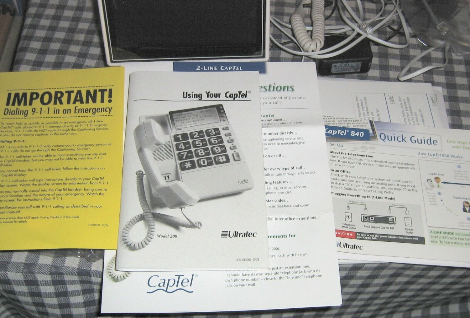 CapTel 840 - Closed Captioned Telephone Hearing Impaired Complete Works A+