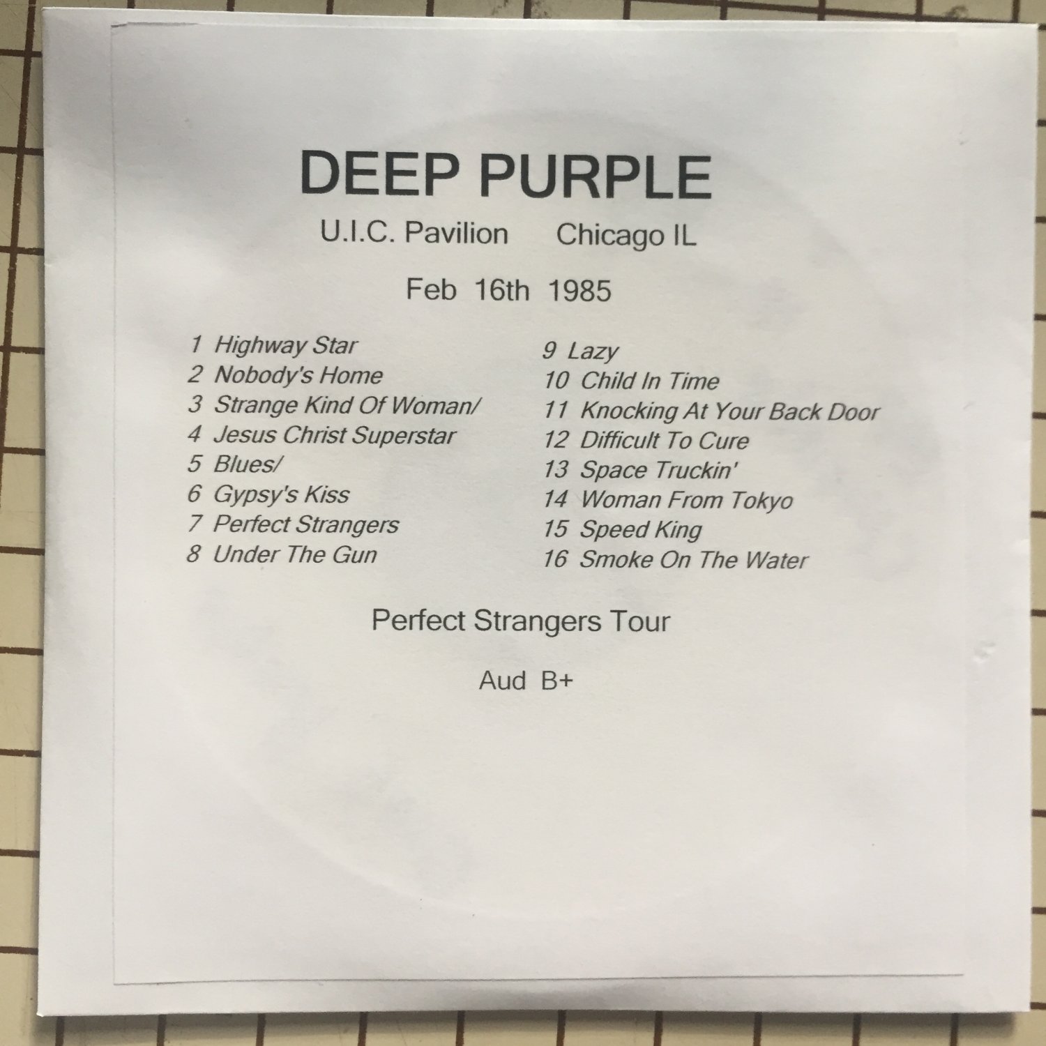 Deep Purple 2 cd Chicago IL 1985