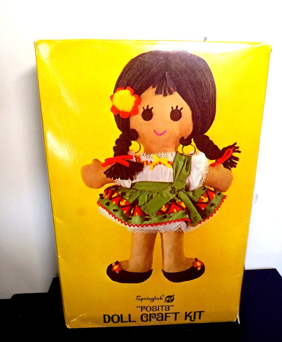 1970 ROSITA DOLL CRAFT KIT SPRINGBOK INTERNATIONAL NEW SEALED VINTAGE ...
