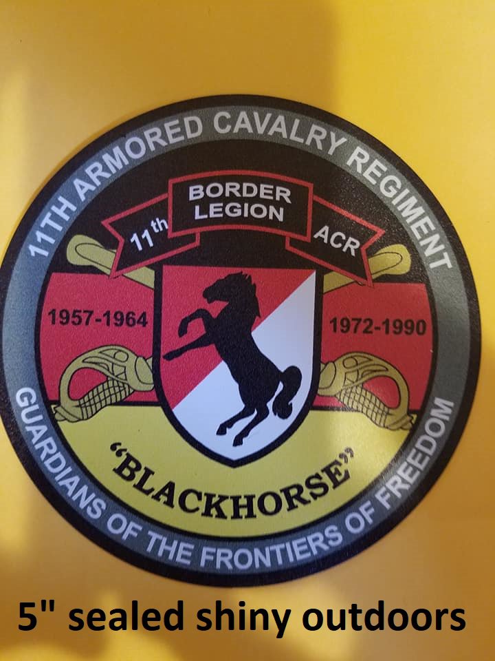 11th ACR Border Legion 5" magentic decal (outdoor)