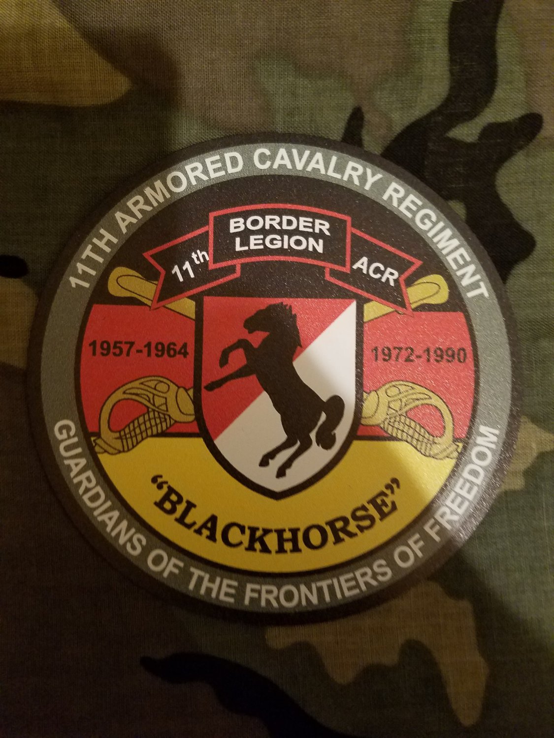 11th Acr Border Legion 5 Magentic Decal Outdoor