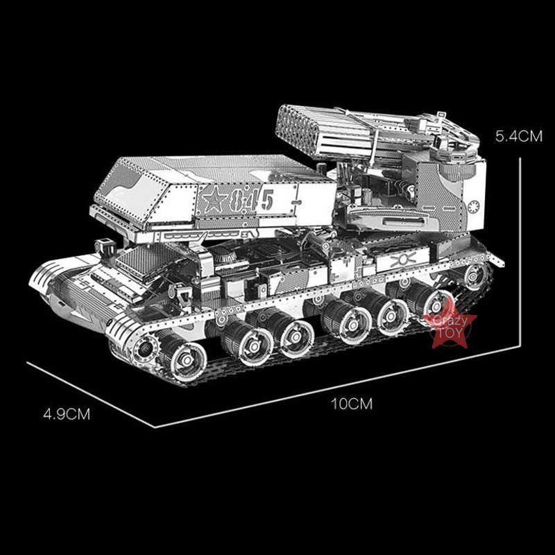 3D Metal Nano Puzzle 122mm Multi-Barrel Rocket Launcher Model Kits ...