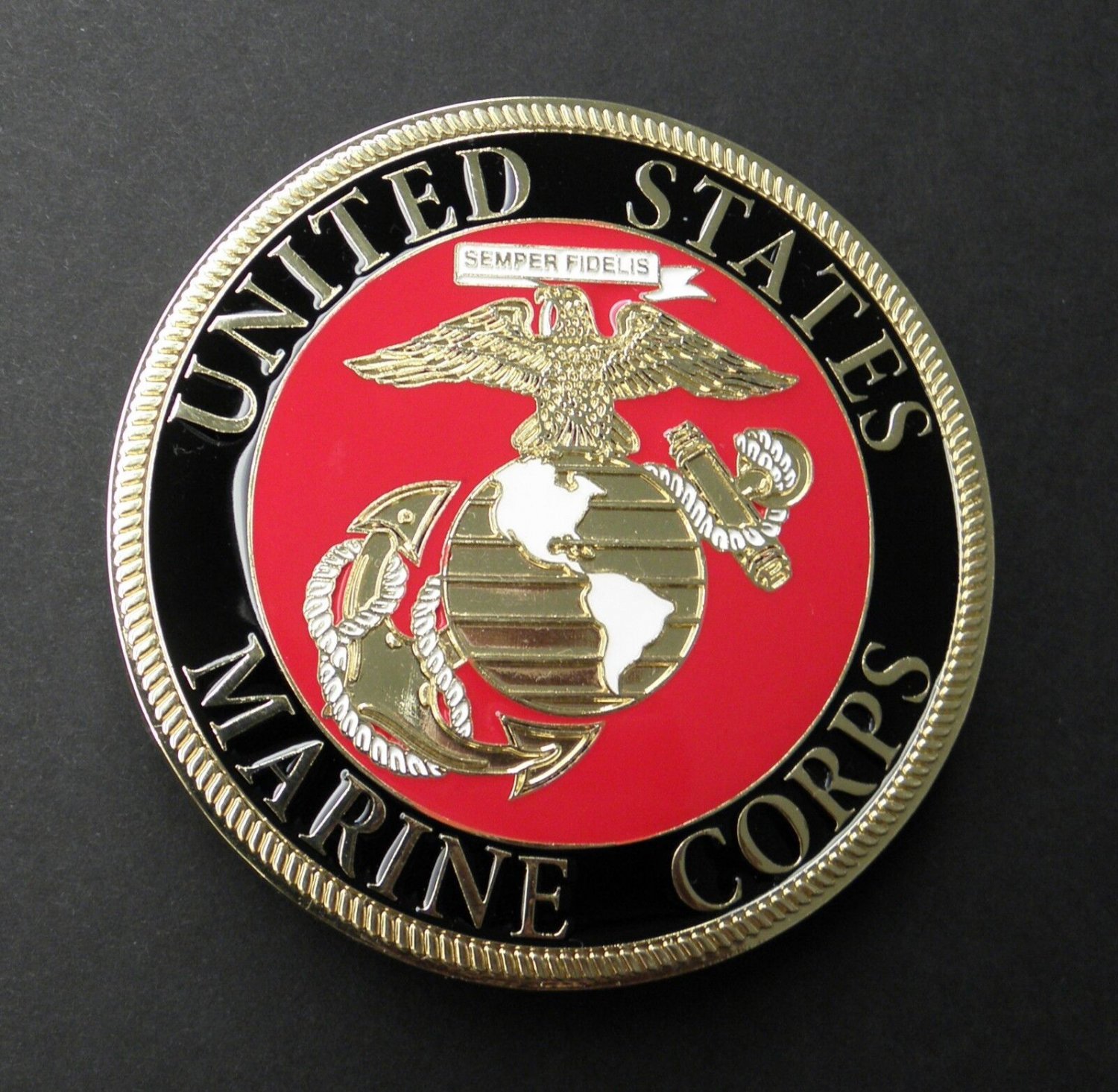 USMC MARINES US MARINE CORPS EMBLEM LOGO ENAMEL CAR GRILL MEDALLION 3 ...