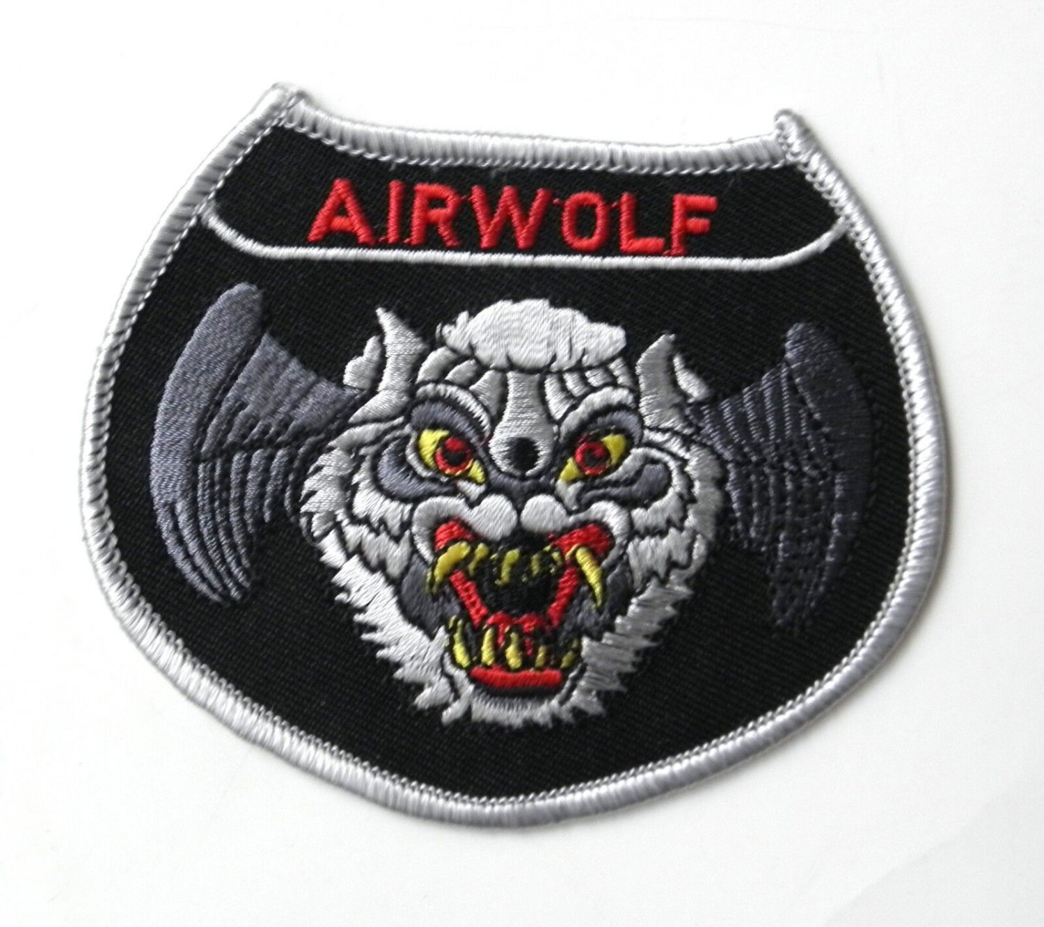 USAF AIR FORCE AIRWOLF WOLF EMBROIDERED PATCH 3 INCHES