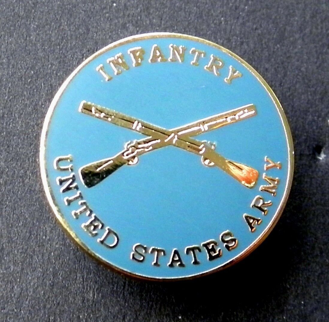 US Army Infantry Rifles Small Lapel Pin Badge 3/4 inch