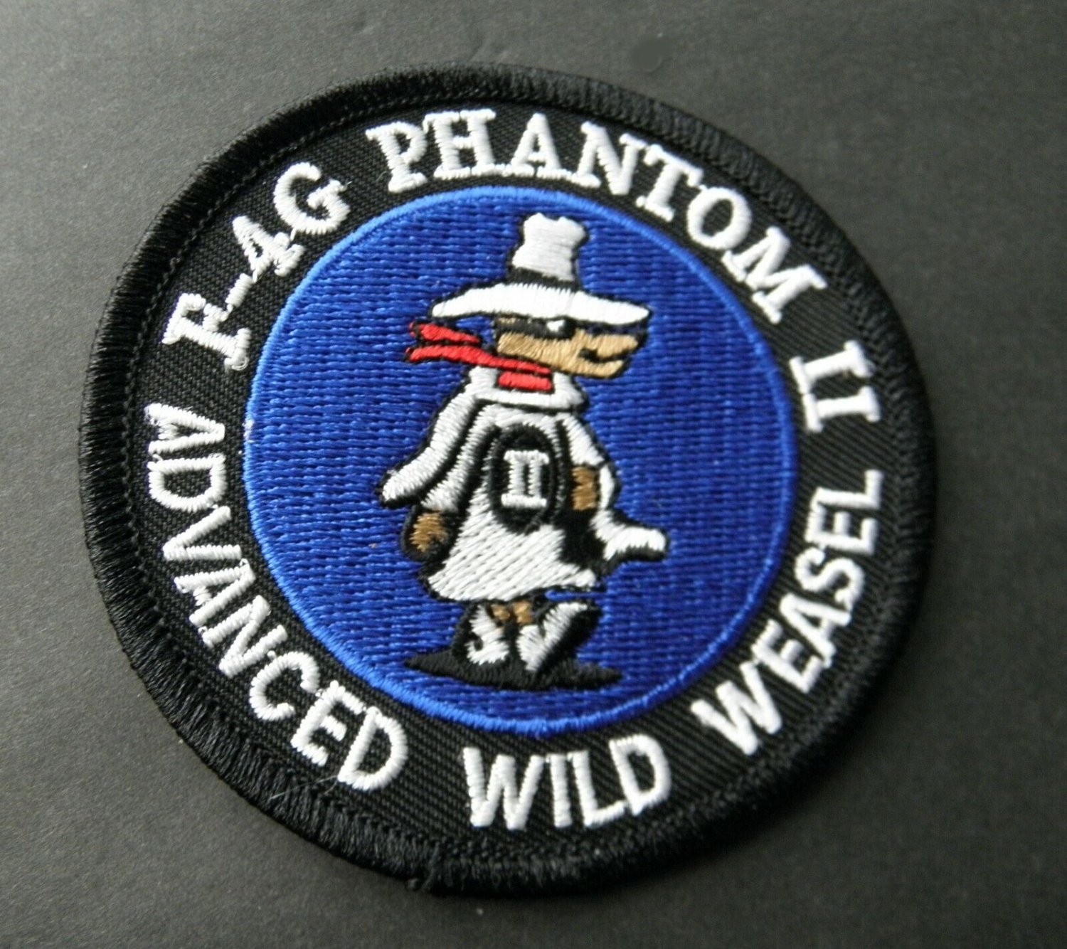PHANTOM II F-4G ADVANCED WILD WEASEL AIRCRAFT EMBROIDERED PATCH 3.1 INCHES
