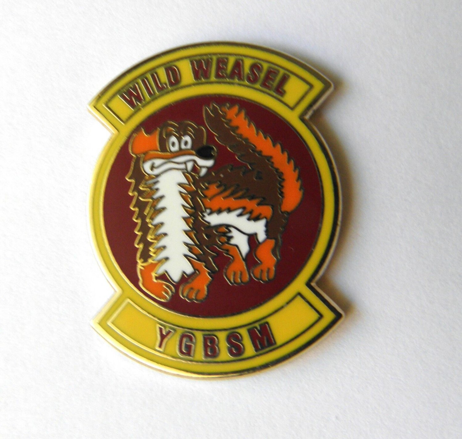 WILD WEASEL F4 US AIR FORCE USAF LAPEL PIN BADGE 1 INCH