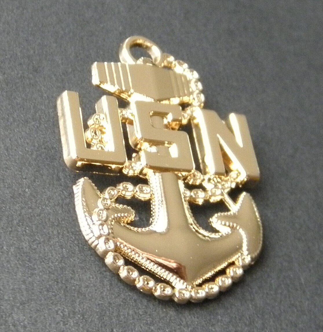 NAVY CHIEF PETTY OFFICER BASIC ANCHOR LAPEL PIN 3/4 x 1.25 INCHES GOLD ...