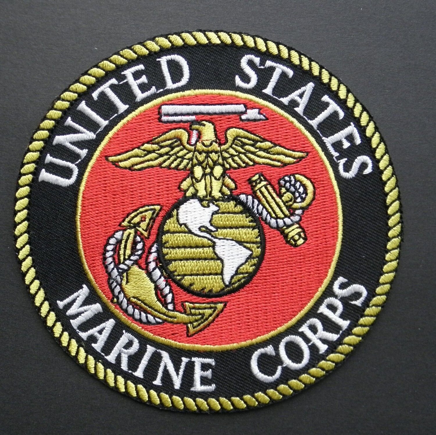 USMC MARINES MARINE CORPS EMBROIDERED PATCH 4 INCHES