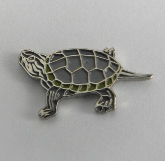 EXOTIC WATER TURTLE LAPEL PIN BADGE 3/4 INCH