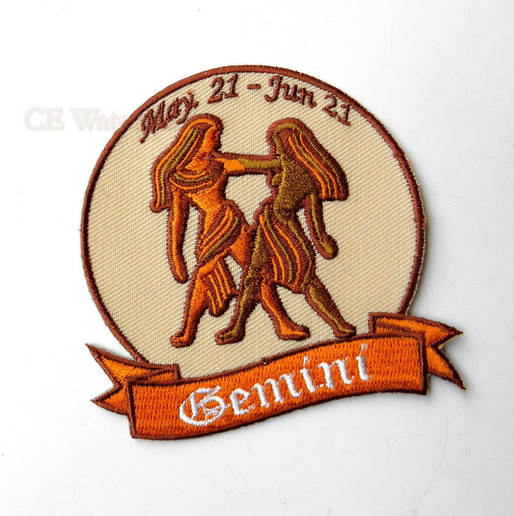 GEMINI ASTROLOGY STAR SIGN NOVELTY EMBROIDERED PATCH