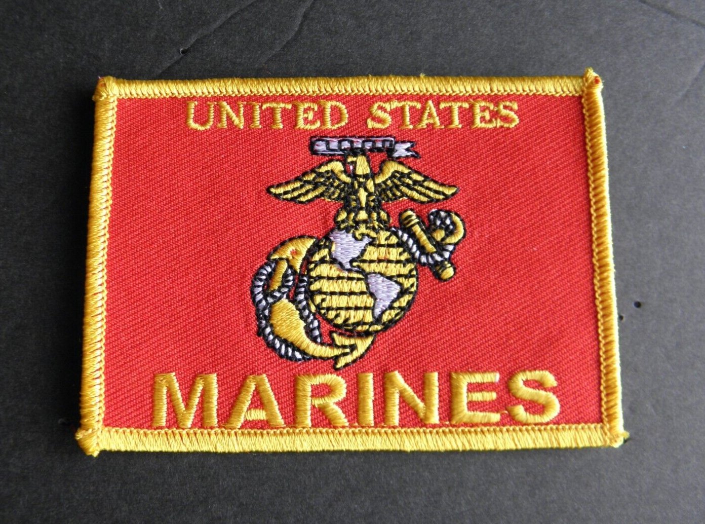 MARINE CORPS MARINES USMC EMBROIDERED SHOULDER ARM PATCH 3.5 x 2.5 INCHES