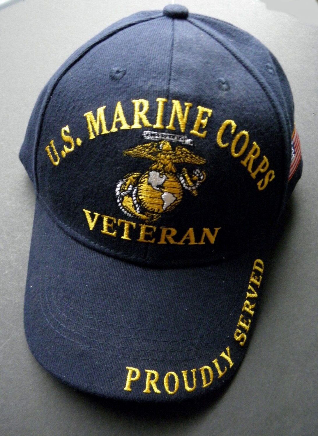 USMC MARINE CORPS VETERAN MARINES EMBROIDERED BASEBALL CAP