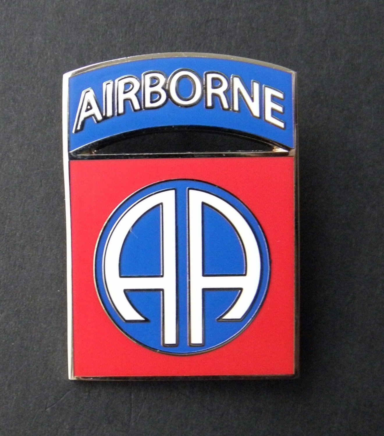 82ND AIRBORNE DIVISION LAPEL HAT PIN BADGE UNITED STATES ARMY 1.5 x 1 ...