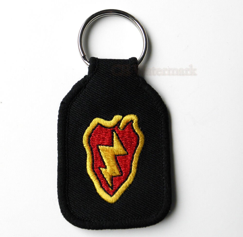 UNITED STATES ARMY 25TH INFANTRY DIVISION EMBROIDERED KEY RING