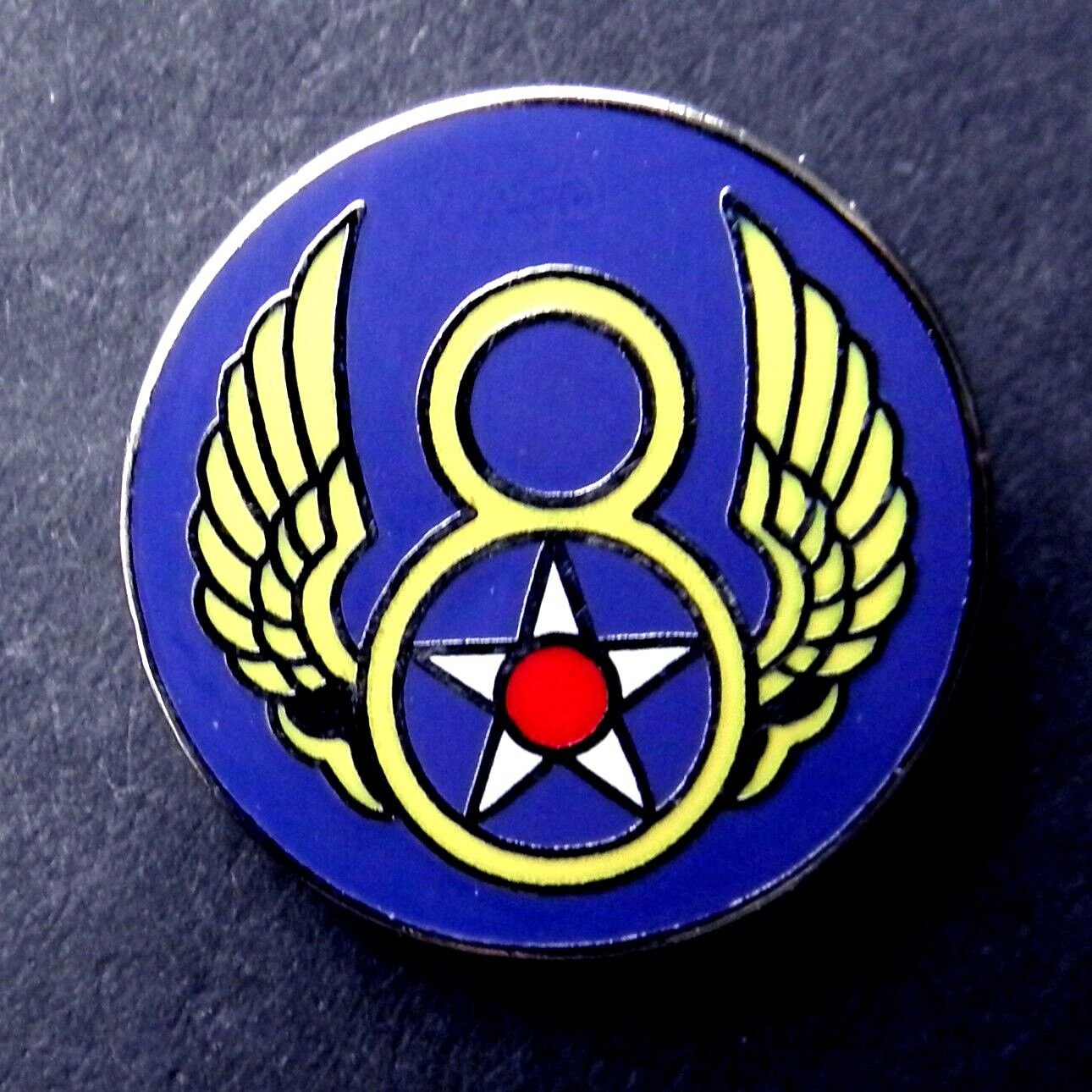 USAF 8TH US AIR FORCE LAPEL PIN BADGE 3/4 INCH
