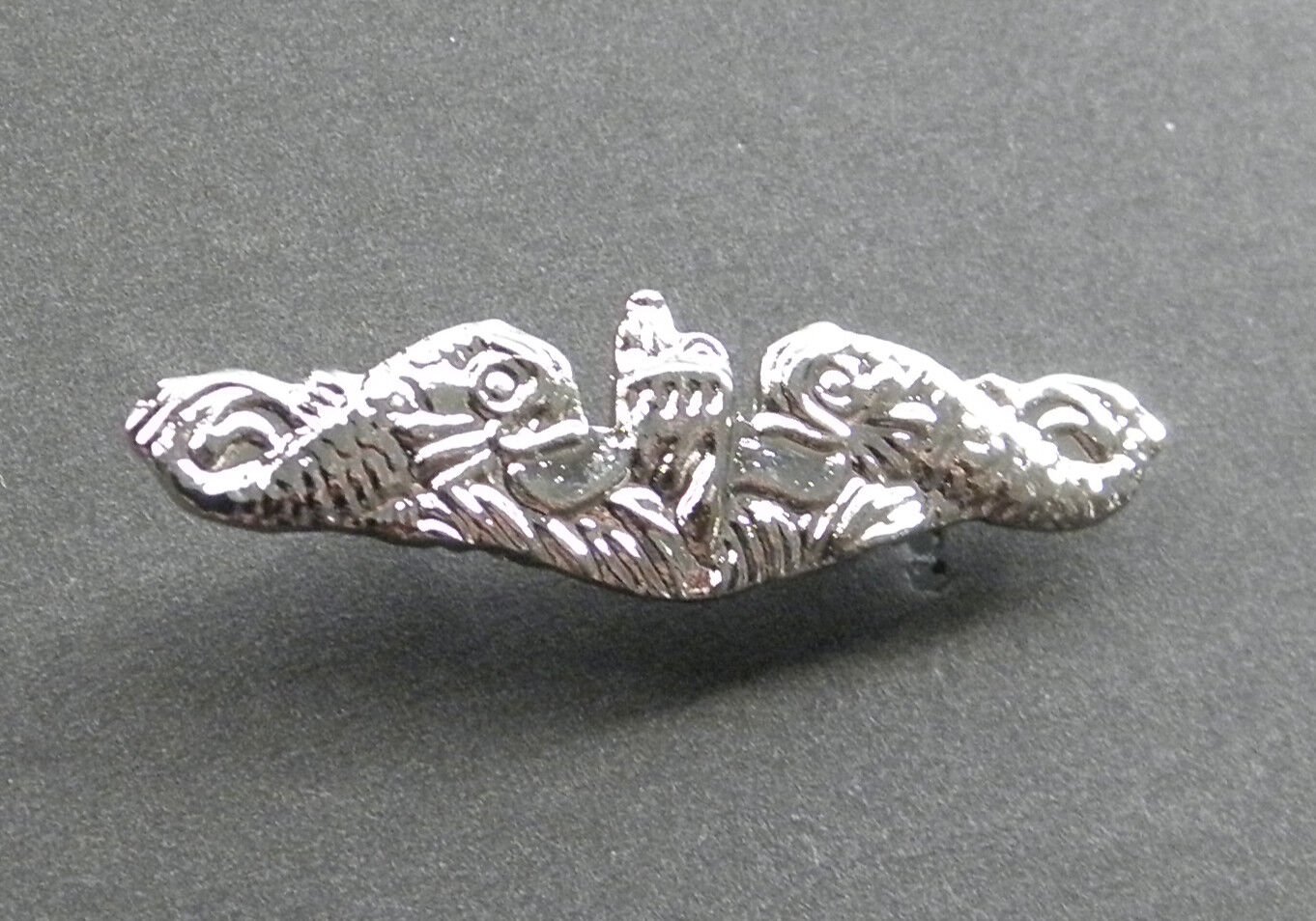 US NAVY SUBMARINE SUB LAPEL HAT PIN BADGE 1.25 INCHES SILVER COLORED