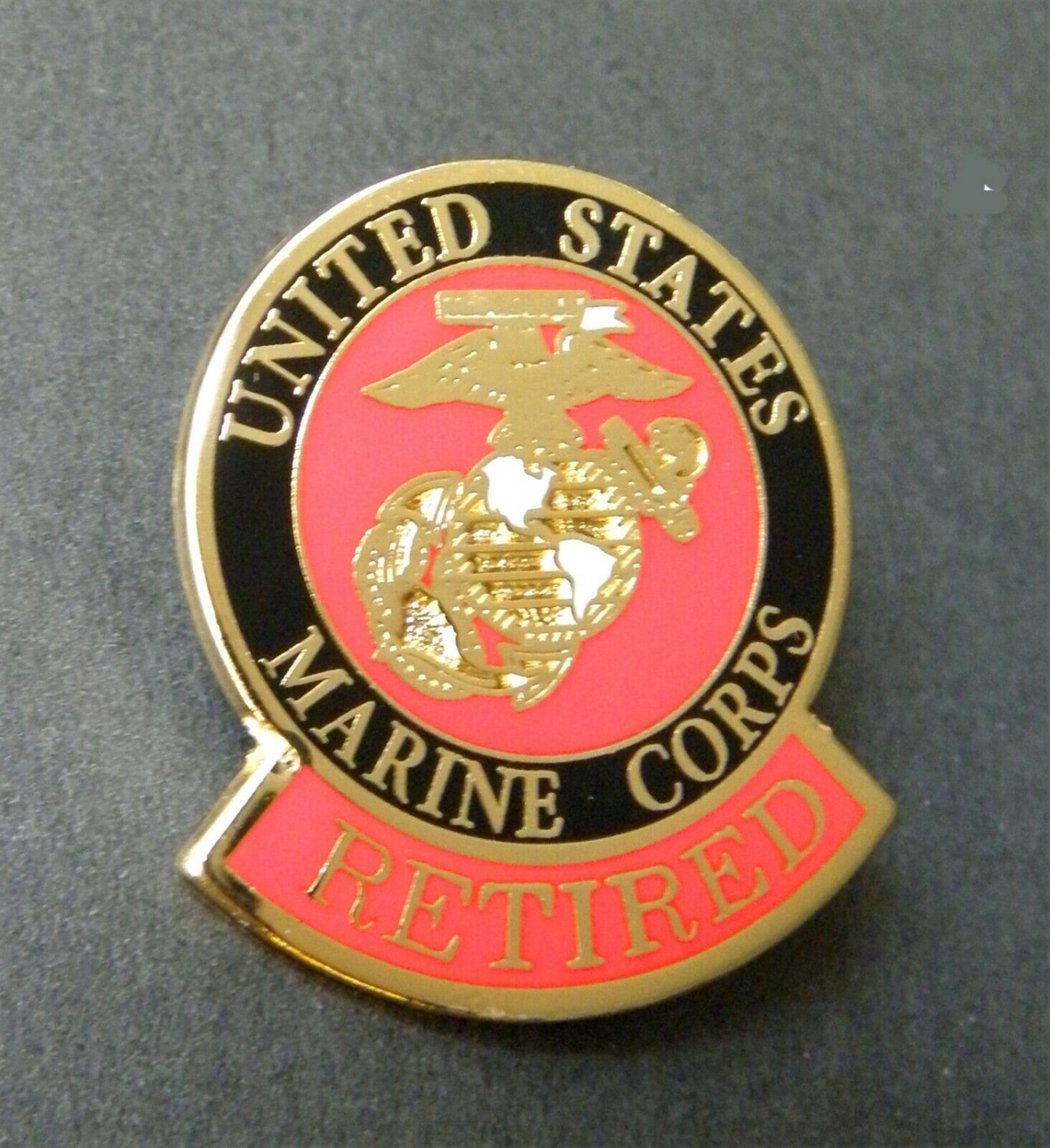 US MARINES USMC MARINE CORPS RETIRED LAPEL PIN BADGE 1 INCH