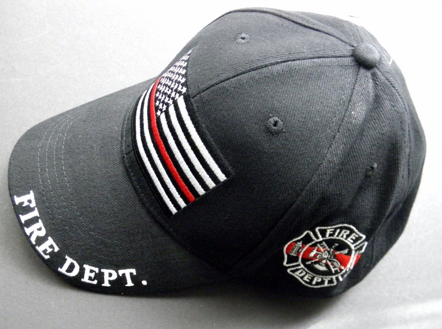 THIN RED LINE FIRE DEPARTMENT FIRE DEPT FIGHTER EMBROIDERED BASEBALL ...