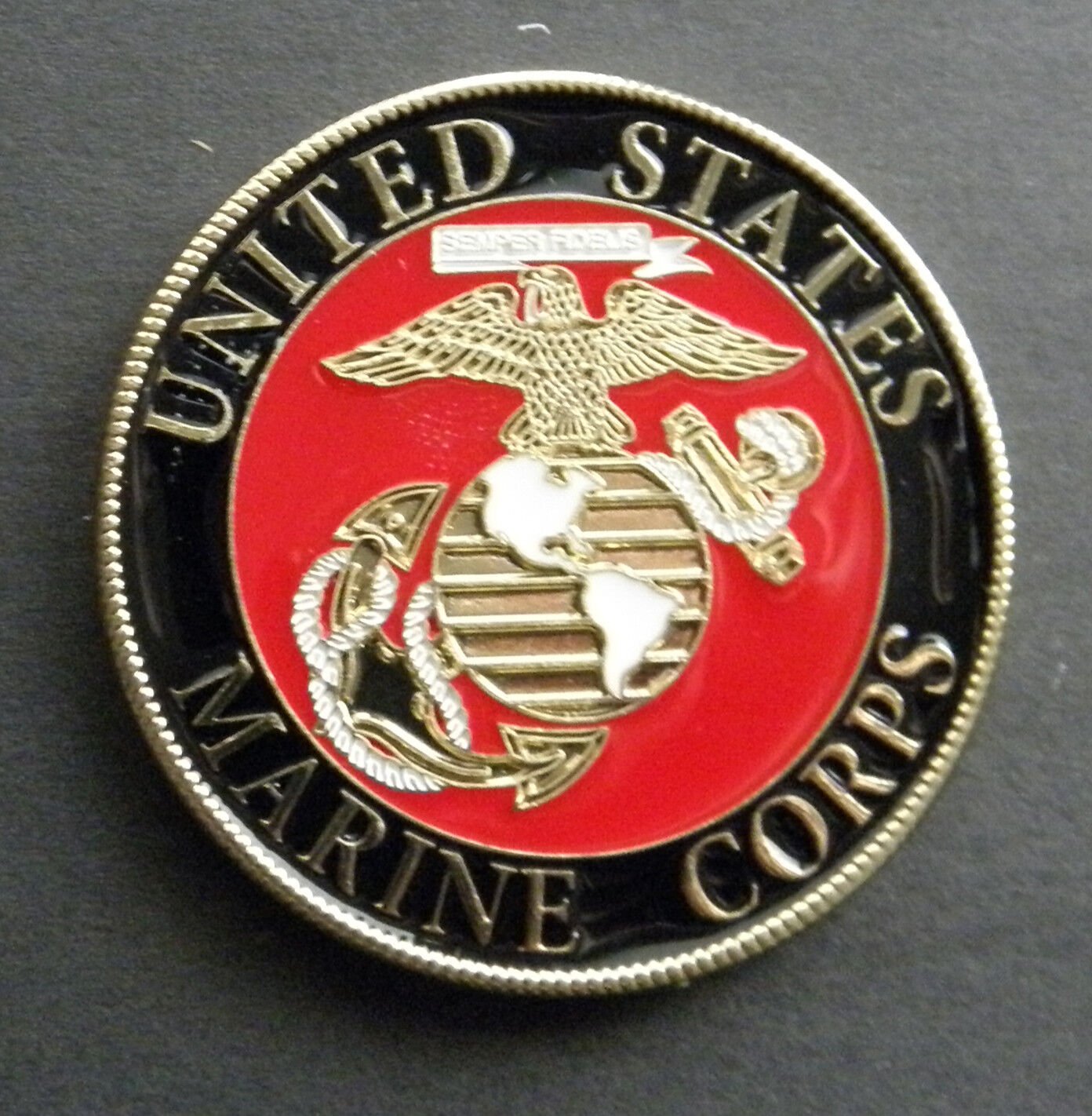 USMC US MARINES MARINE CORPS CHALLENGE COIN 1.6 inches PATRIOTIC SERIES