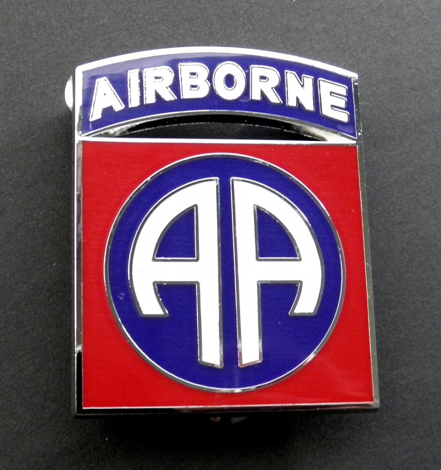 82ND AIRBORNE A/B DIVISION COMBAT SERVICE CAP HAT BADGE US ARMY 2 INCHES