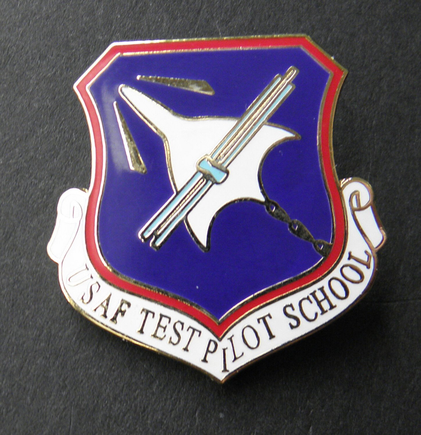 US AIR FORCE USAF TEST PILOT SCHOOL LAPEL PIN BADGE 1 inch AIR COMMAND