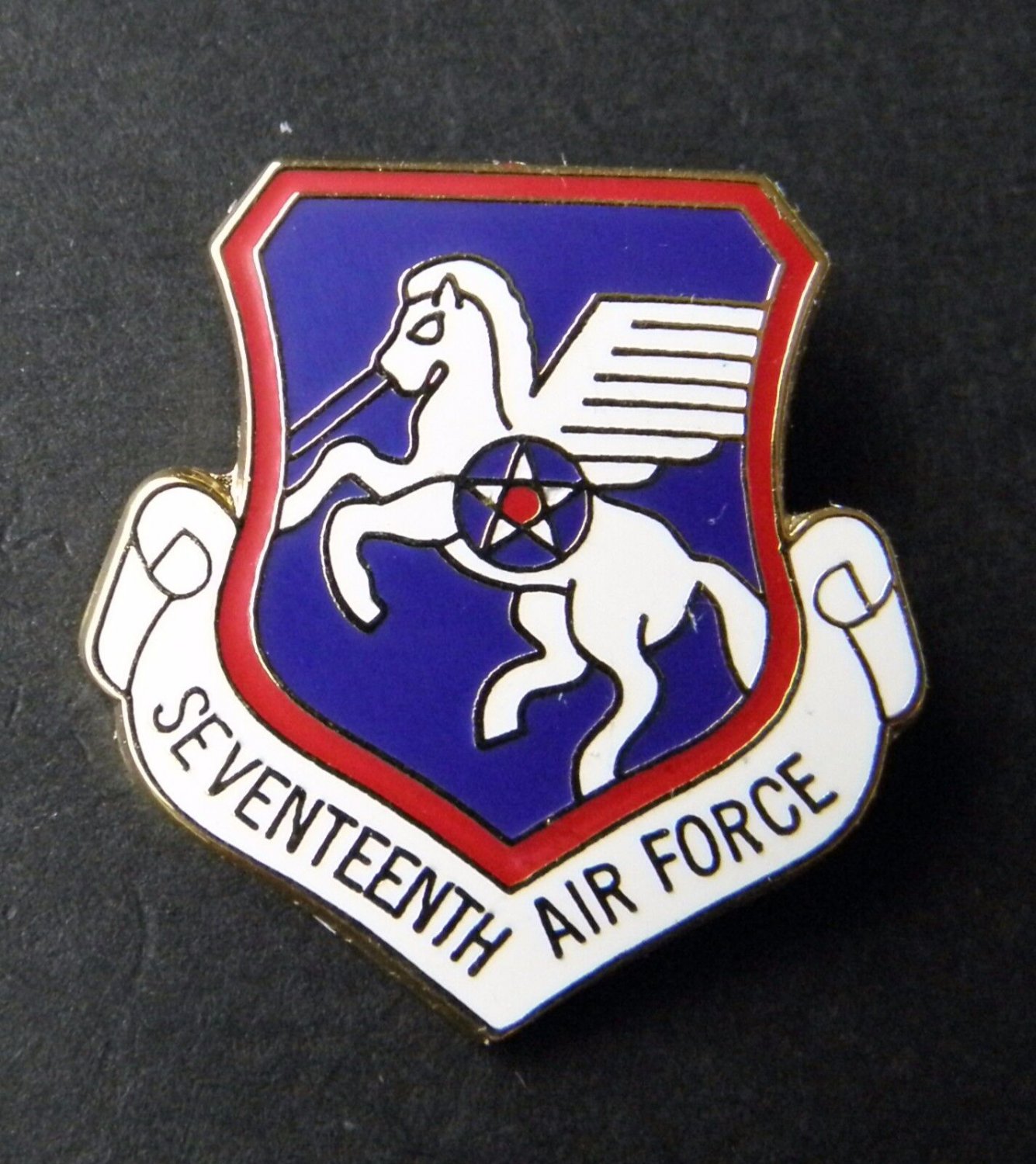 17TH AIR FORCE USAF SEVENTEENTH US USA LAPEL PIN BADGE 7/8th INCH