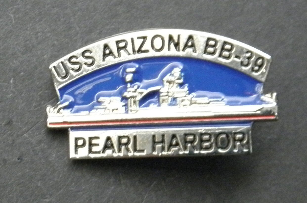 USS ARIZONA BB-39 BATTLESHIP PEARL HARBOR US NAVY LAPEL HAT PIN BADGE 1 ...
