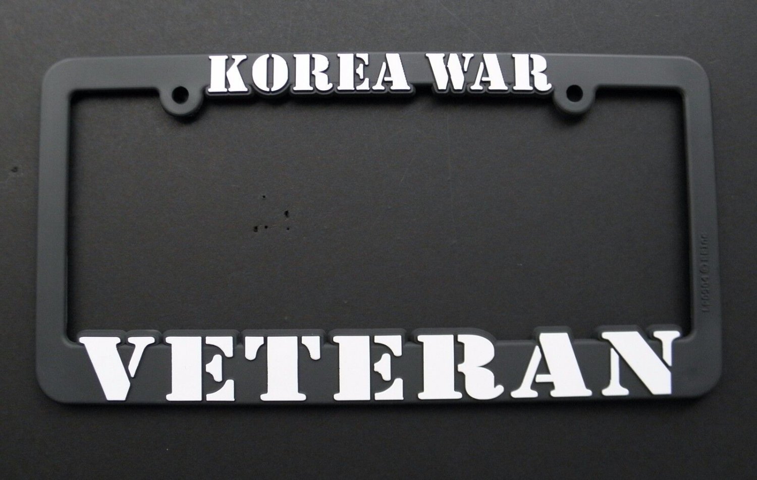 KOREA WAR VETERAN KOREAN USA PLASTIC LICENSE PLATE FRAME 6 x 12 INCHES