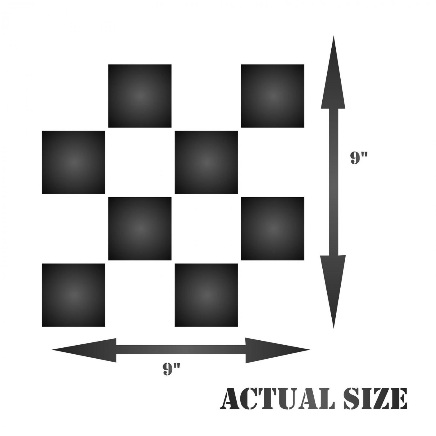 LARGE SQUARES STENCIL (size 9w x 9h) Reusable Stencils for Painting ...