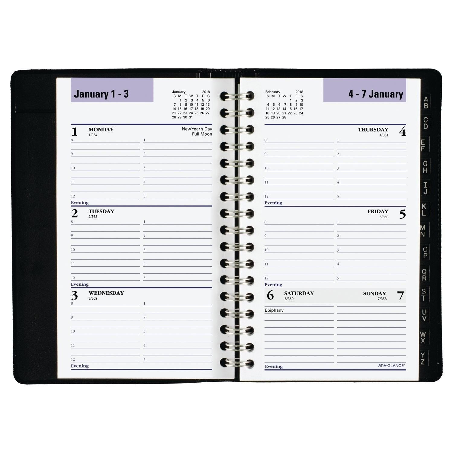 AT-A-GLANCE DayMinder Weekly Pocket Appointment Book / Planner, January ...