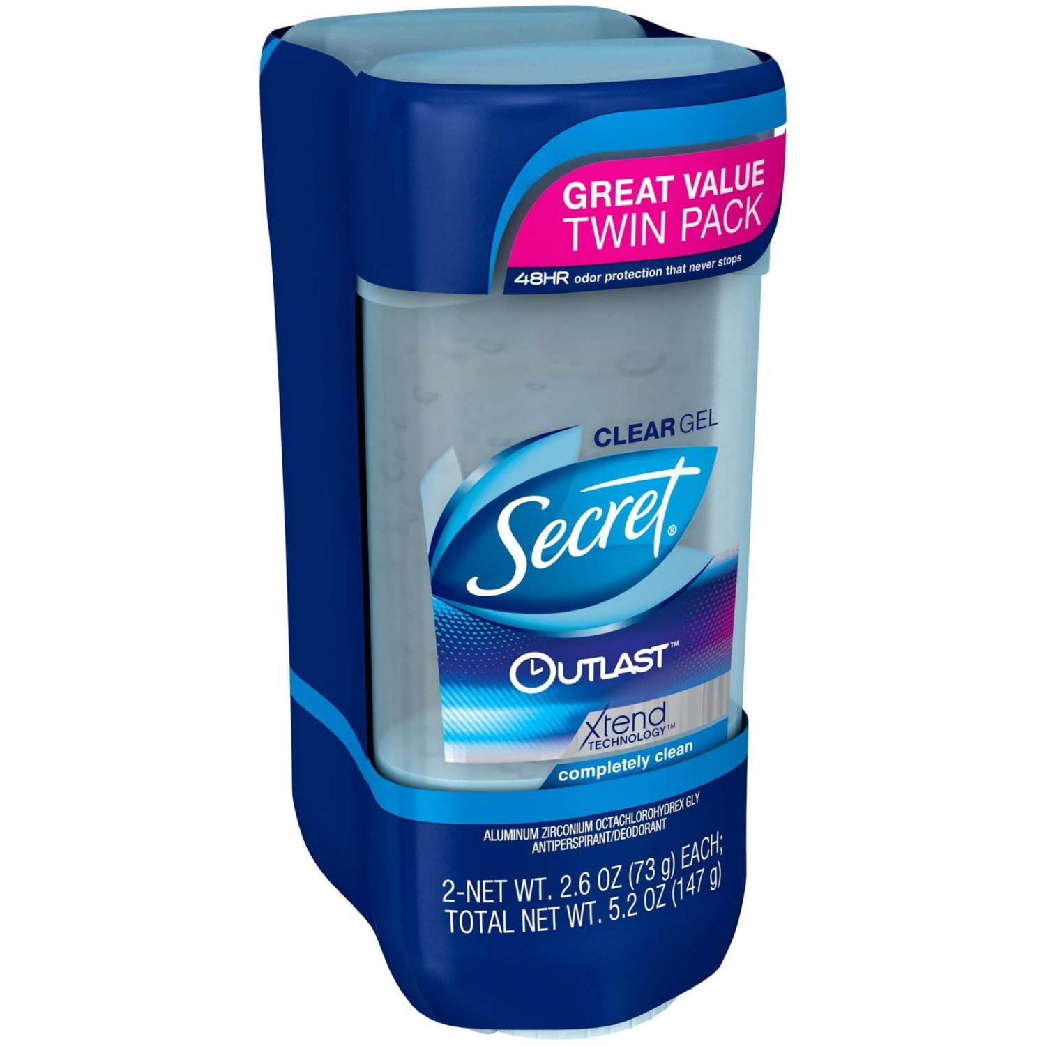 Secret Outlast Xtend Antiperspirant Deodorant, Completely Clean Clear ...