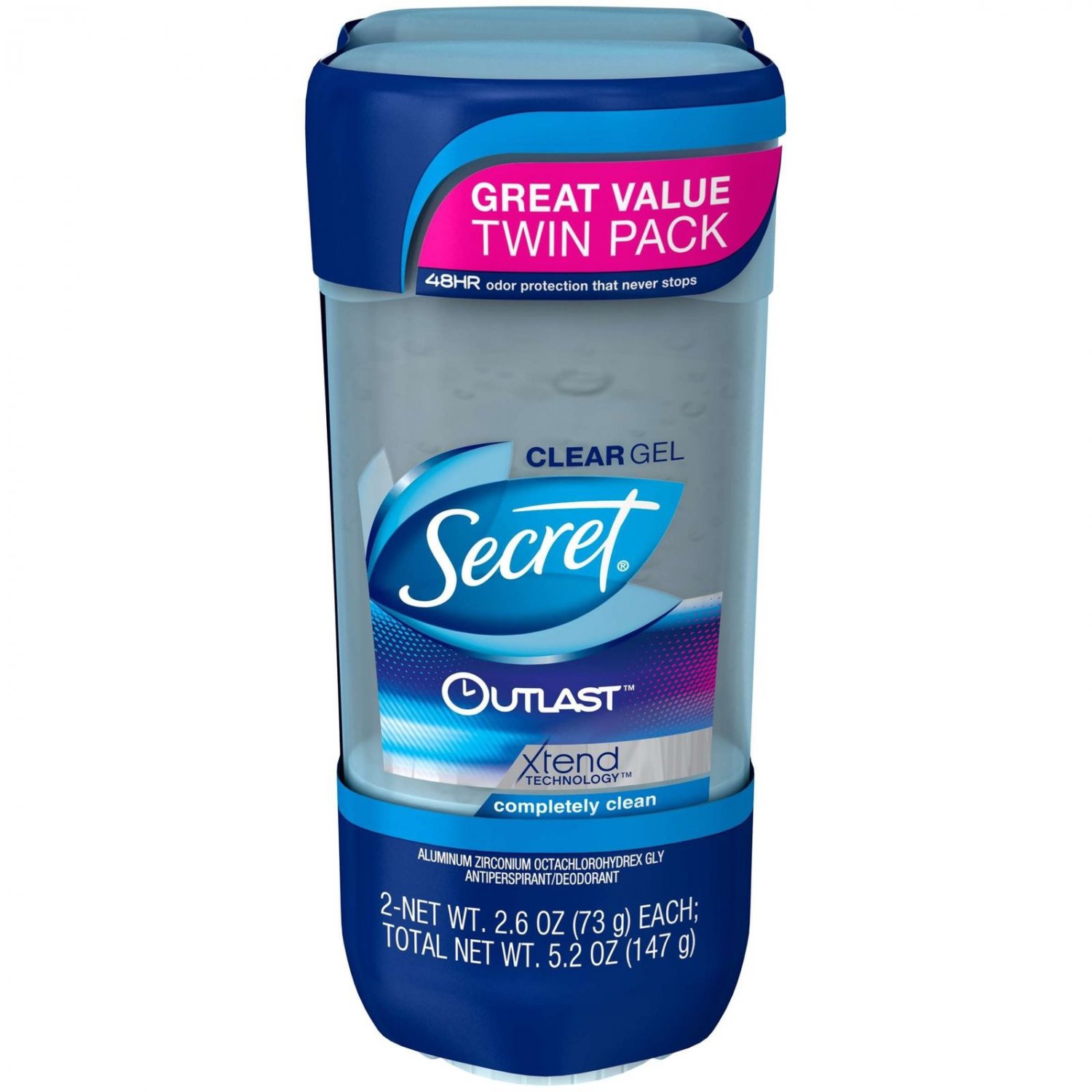 Secret Outlast Xtend Antiperspirant Deodorant, Completely Clean Clear ...