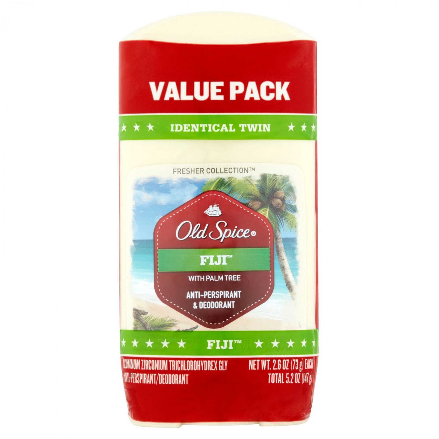Old Spice Fresher Collection Fiji Anti-Perspirant/Deodorant 2-2.6 oz ...