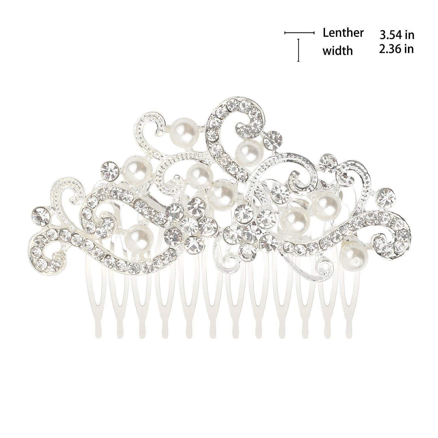 Yean Decorative Wedding Hair Combs with Rhinestones - Bridal Hair ...